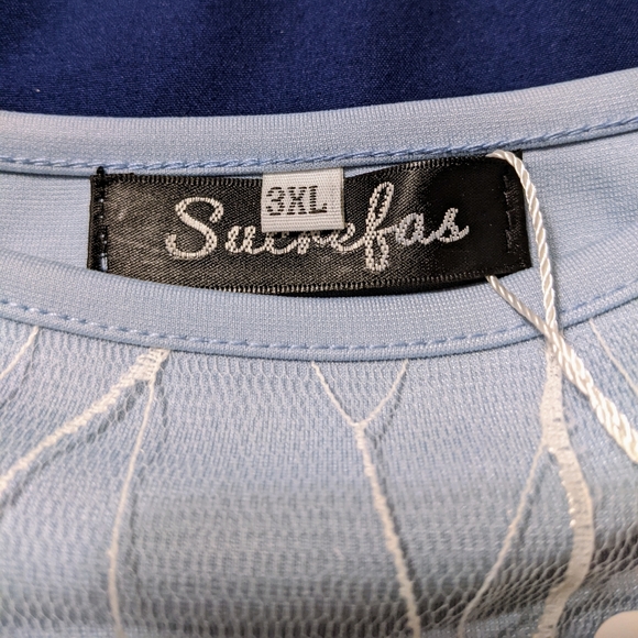 Sucrefas | Dresses | Sucrefas Blue Lacelayer Fit And Flare Dress | Poshmark